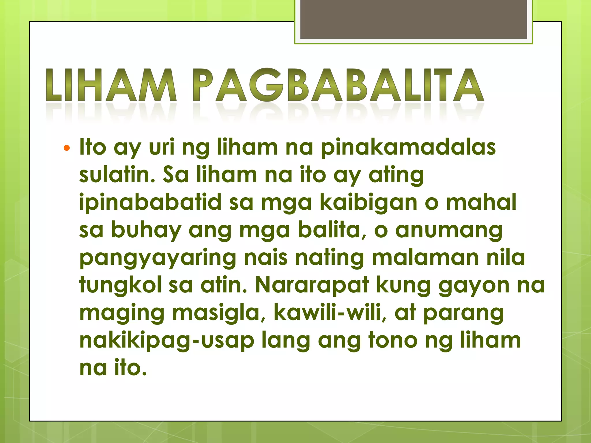 Bahagi ng liham | PPTX