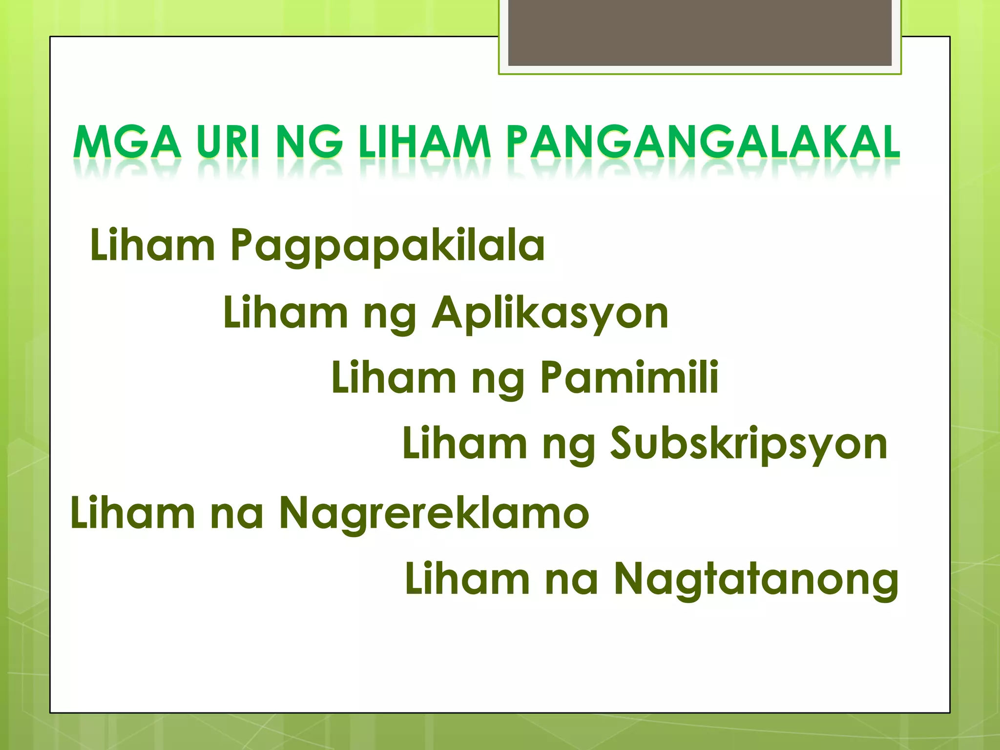 Bahagi ng liham | PPTX