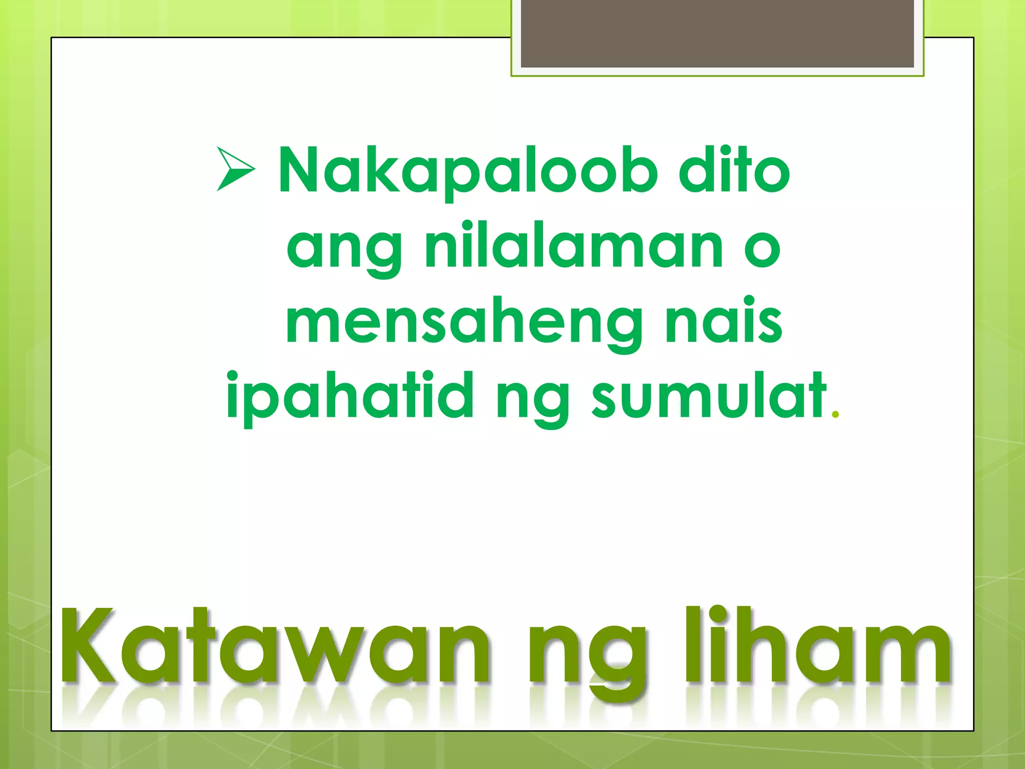 Bahagi ng liham | PPTX