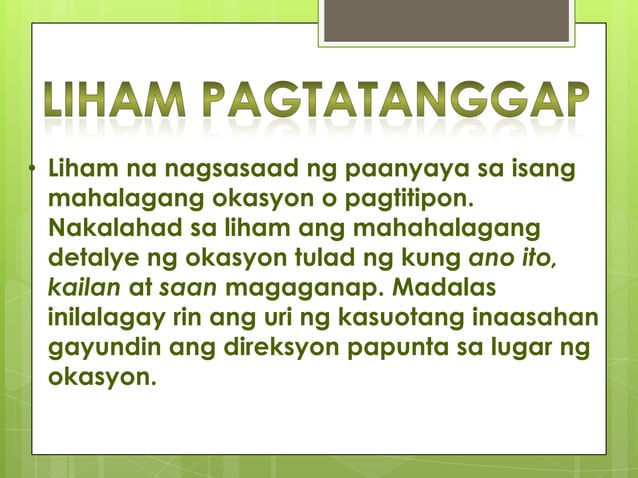 Bahagi ng liham | PPTX