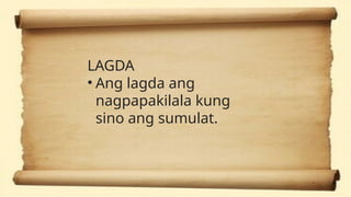 BAHAGI NG LIHAM AT HALIMBAWA NG MGA BAHAGI NITO.pptx