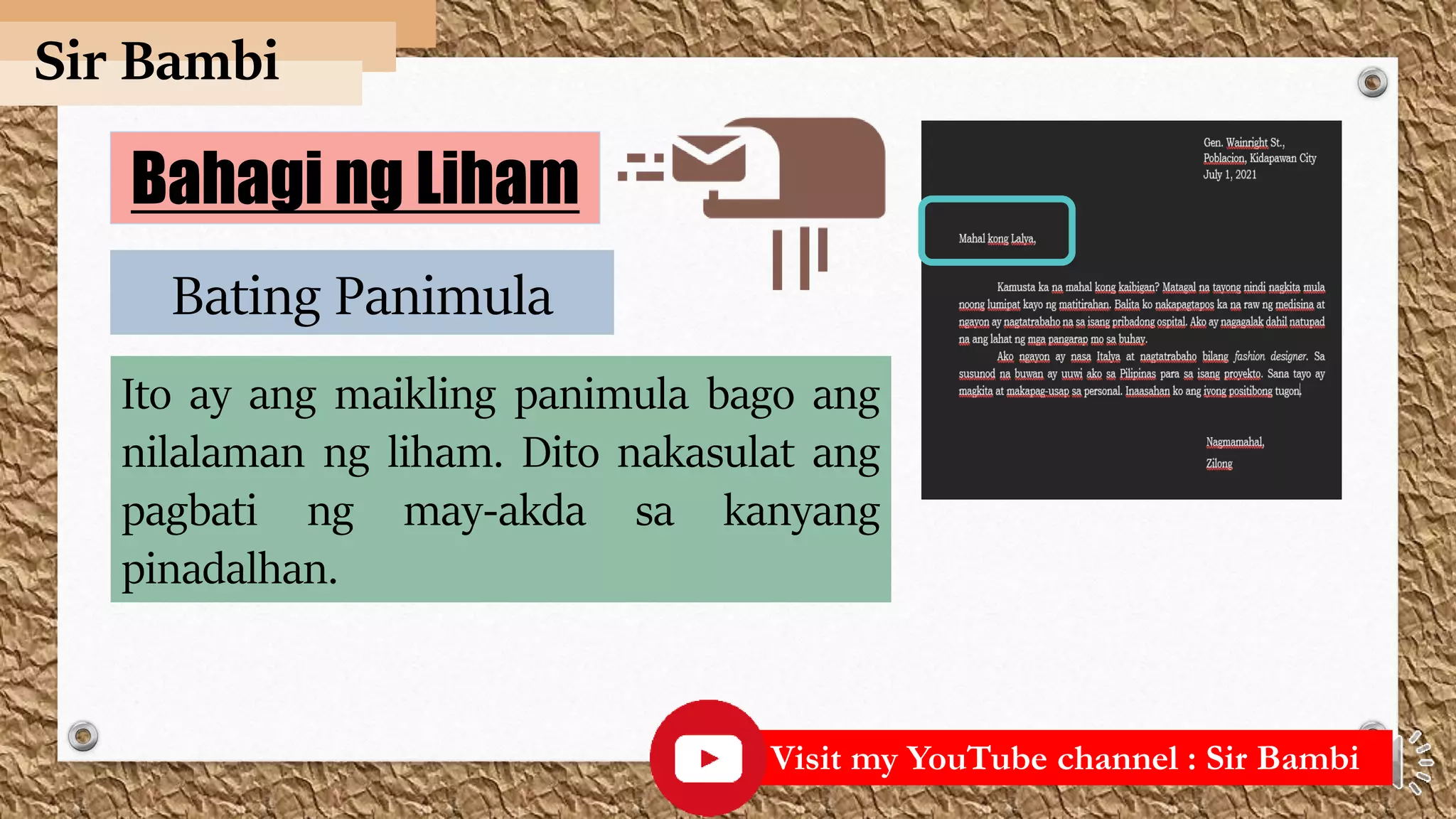 Bahagi ng Liham | PPTX