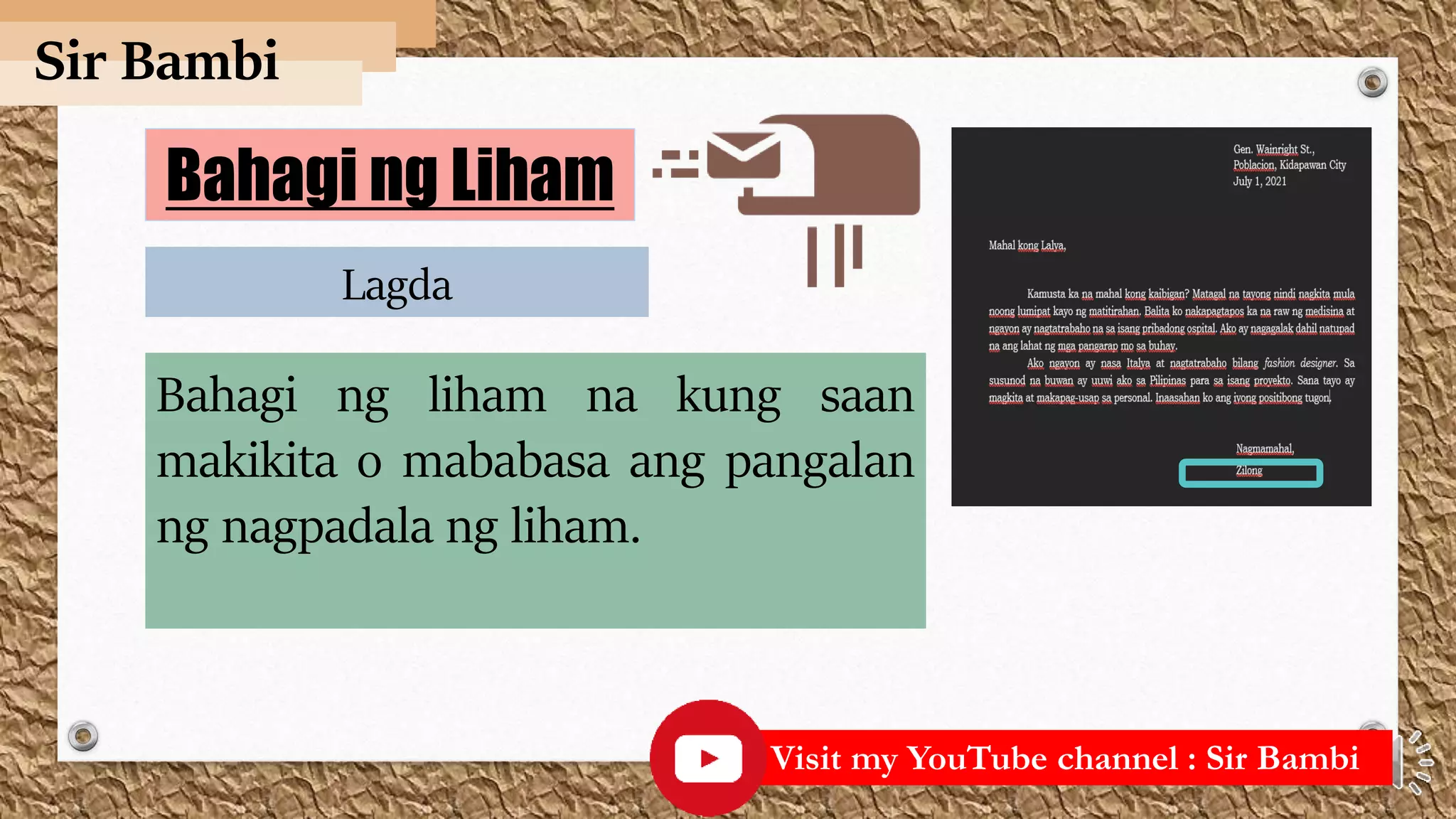 Bahagi ng Liham | PPTX
