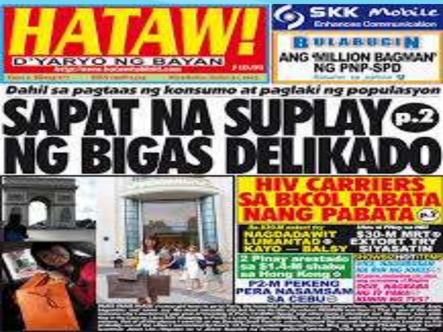 Bahagi ng Pahayagan | PPTX