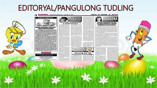 Bahagi ng pahayagan | PPTX