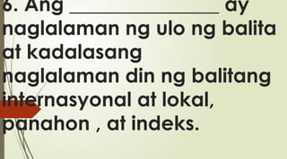 bahagi ng pahayagan ng mga mag-aaral sa Junior .pptx