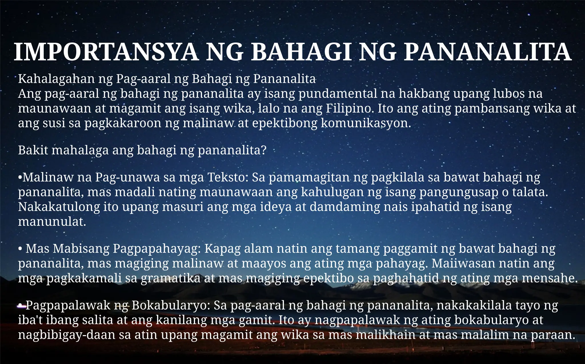 Bahagi ng Pananalita -blah blah blah blah pptx | PPTX