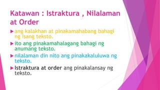 Bahagi ng texto | PPT