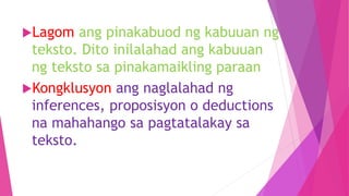 Bahagi ng texto | PPTX