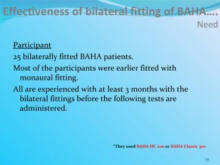 Bone Anchored Hearing Aid JC | PPT