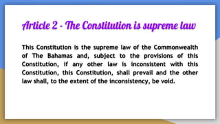 Constitution of Bahamas | PPTX
