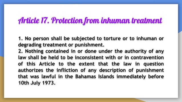 Constitution of Bahamas | PPTX | Law