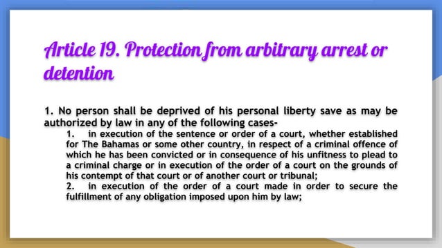Constitution of Bahamas | PPTX | Law