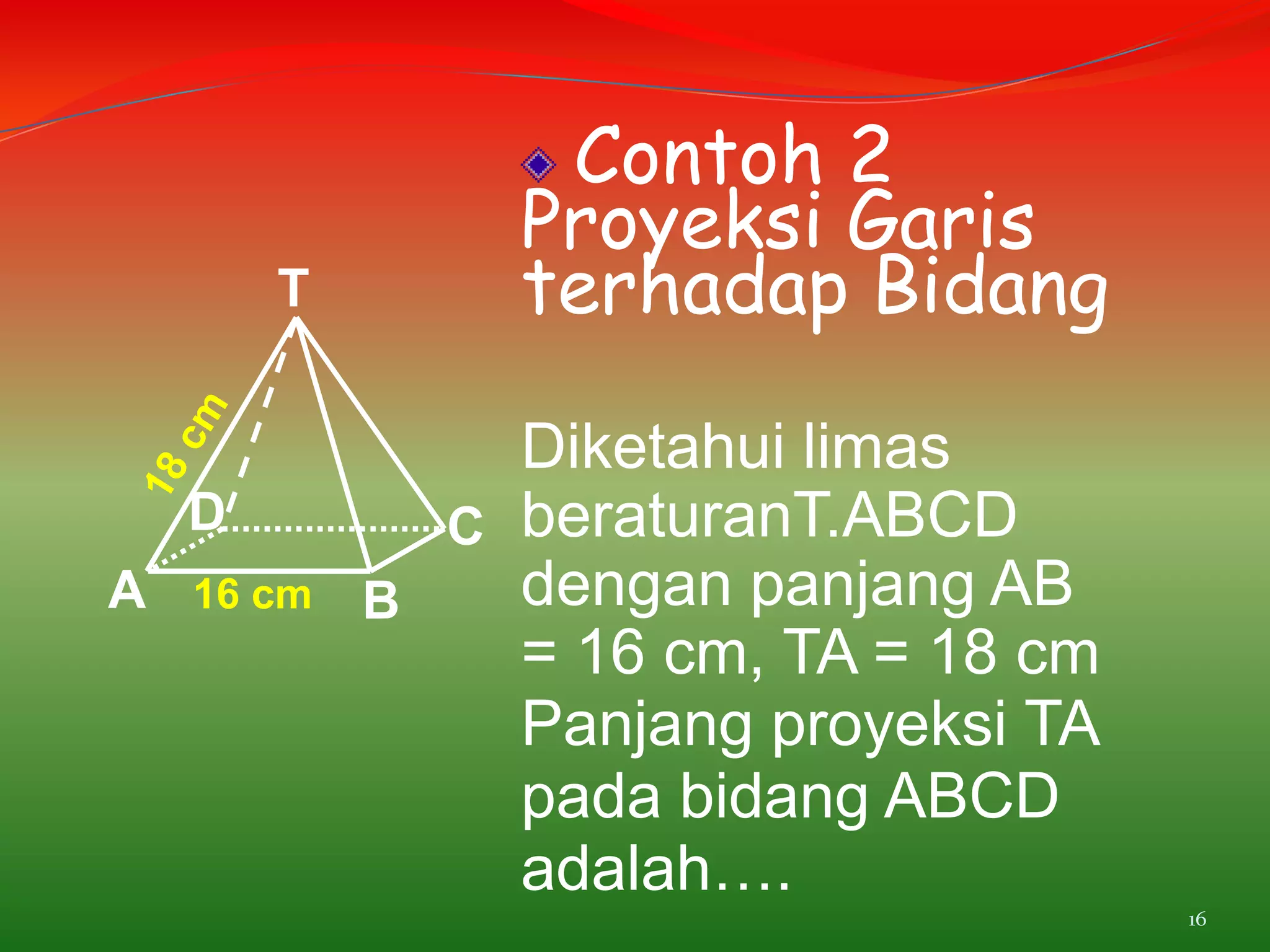 proyeksi pada titik, garis, dan bidang | PPTX
