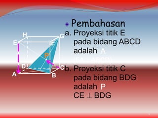 proyeksi pada titik, garis, dan bidang | PPTX