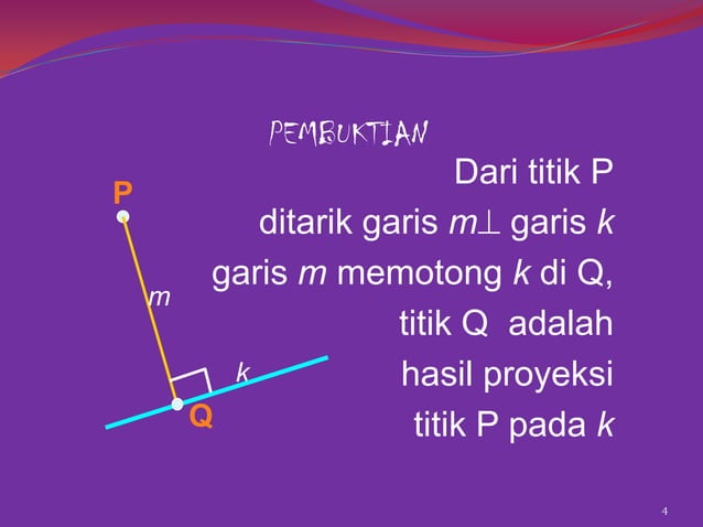 proyeksi pada titik, garis, dan bidang | PPTX