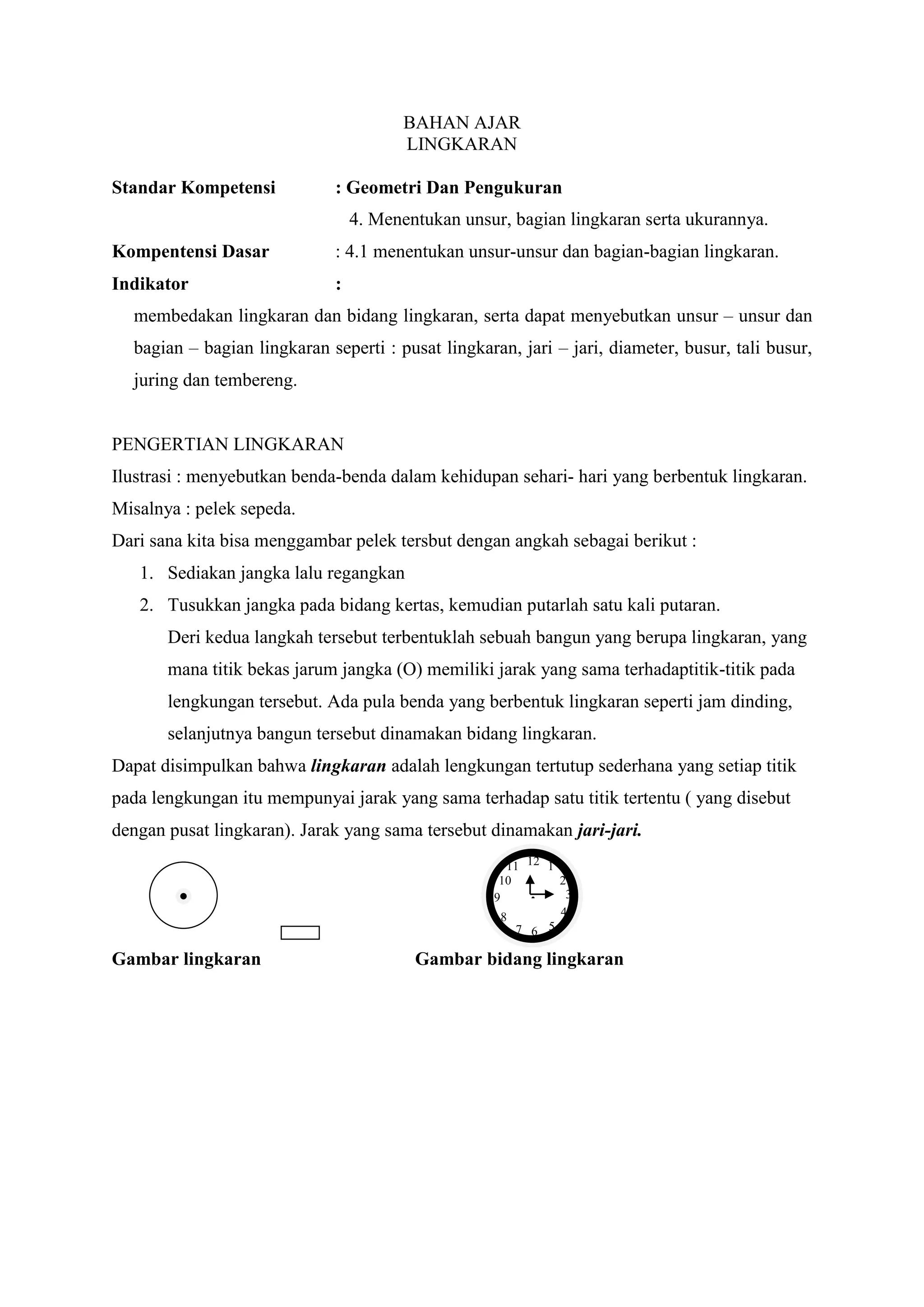 Bahan ajar-lingkaran | DOCX