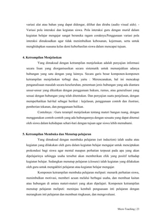 Bahan ajar-micro-teaching | PDF