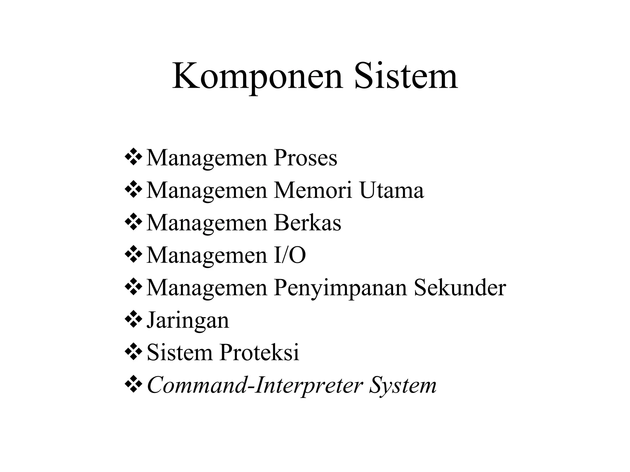Konsep Dasar Sistem Oprasi | PDF