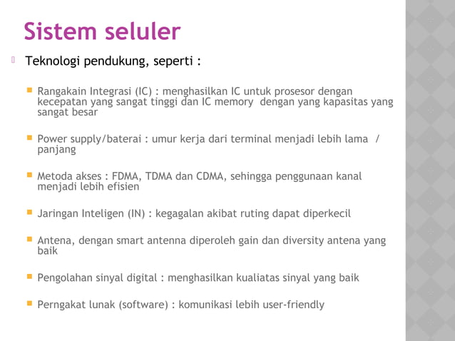Sistem Komunikasi Seluler | PPT