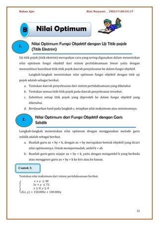 Bahan ajar Program Linear | PDF