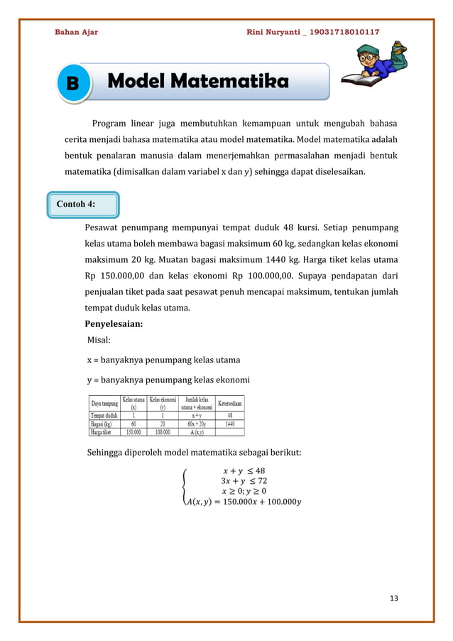 Bahan ajar Program Linear | PDF | Computer Software and Applications | Computing