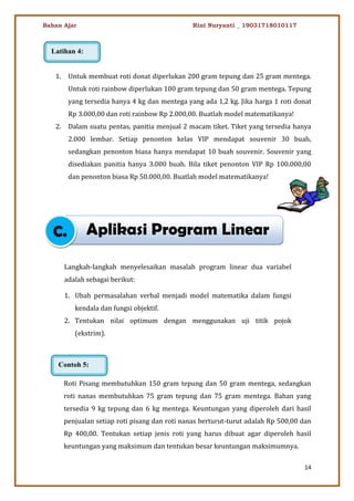 Bahan ajar Program Linear | PDF