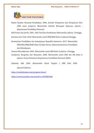 Bahan ajar Program Linear | PDF