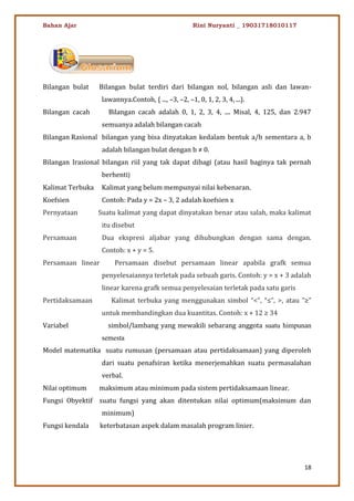 Bahan ajar Program Linear | PDF