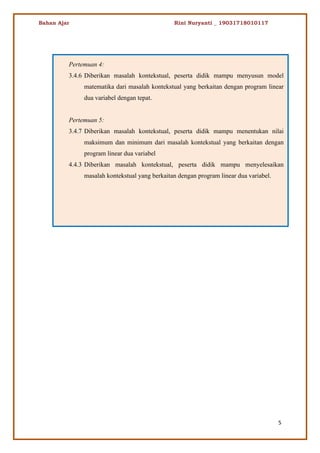 Bahan ajar Program Linear | PDF
