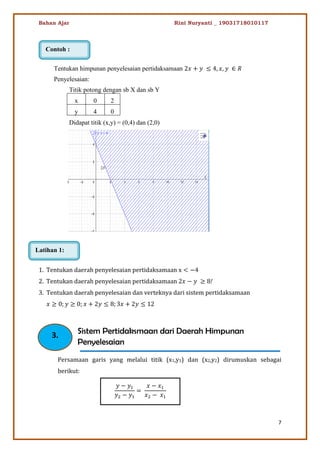Bahan ajar Program Linear | PDF