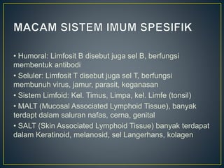 Bahan ajar 3 pengantar imunologi | PPTX