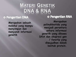 Bahan ajar 4 genetika pewarisan sifat | PPTX