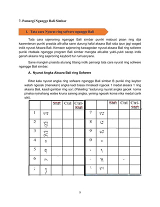 BAHAN AJAR BALI SIMBAR B | PDF