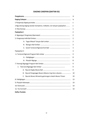 BAHAN AJAR BALI SIMBAR B | PDF