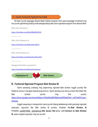 BAHAN AJAR BALI SIMBAR B | PDF