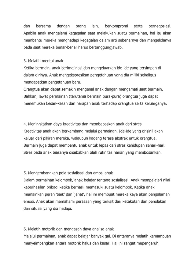 Bahan ajar bermain dan permainan | PDF