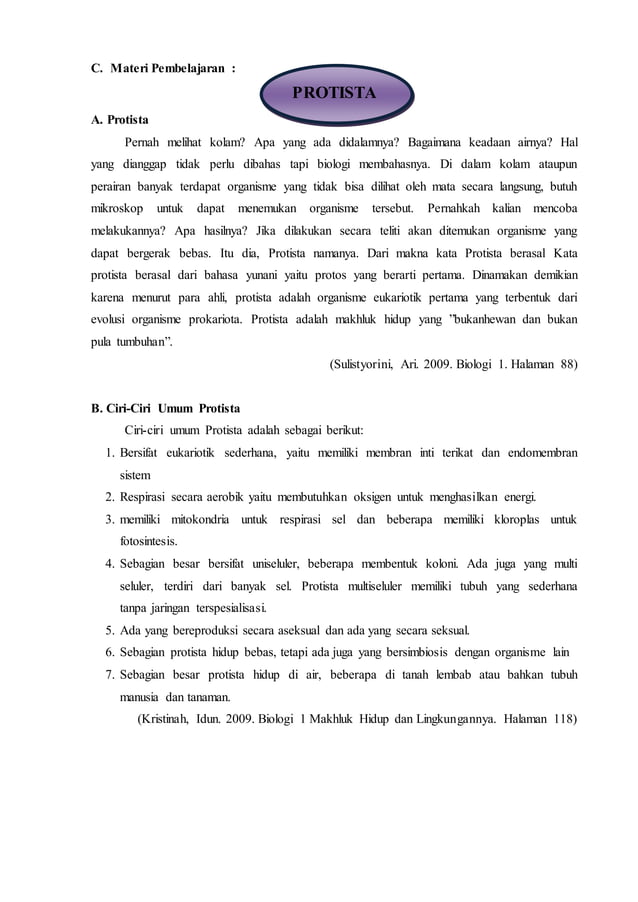 PENGENALAN PROTISTA | DOCX