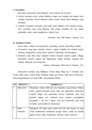 PENGENALAN PROTISTA | DOCX