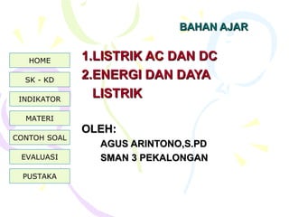 Bahan ajar fisika ba listrik ac-dc revisi | PPT