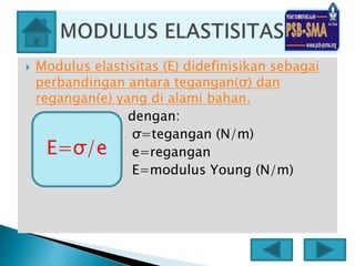 Bahan ajar fisika elastisitas | PPTX