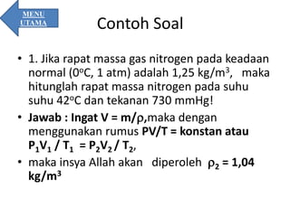 Bahan ajar fisika gas ideal fis xi smt 2 | PPTX