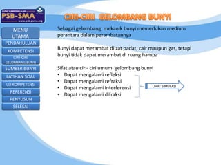Bahan ajar fisika gelombang bunyi | PPTX