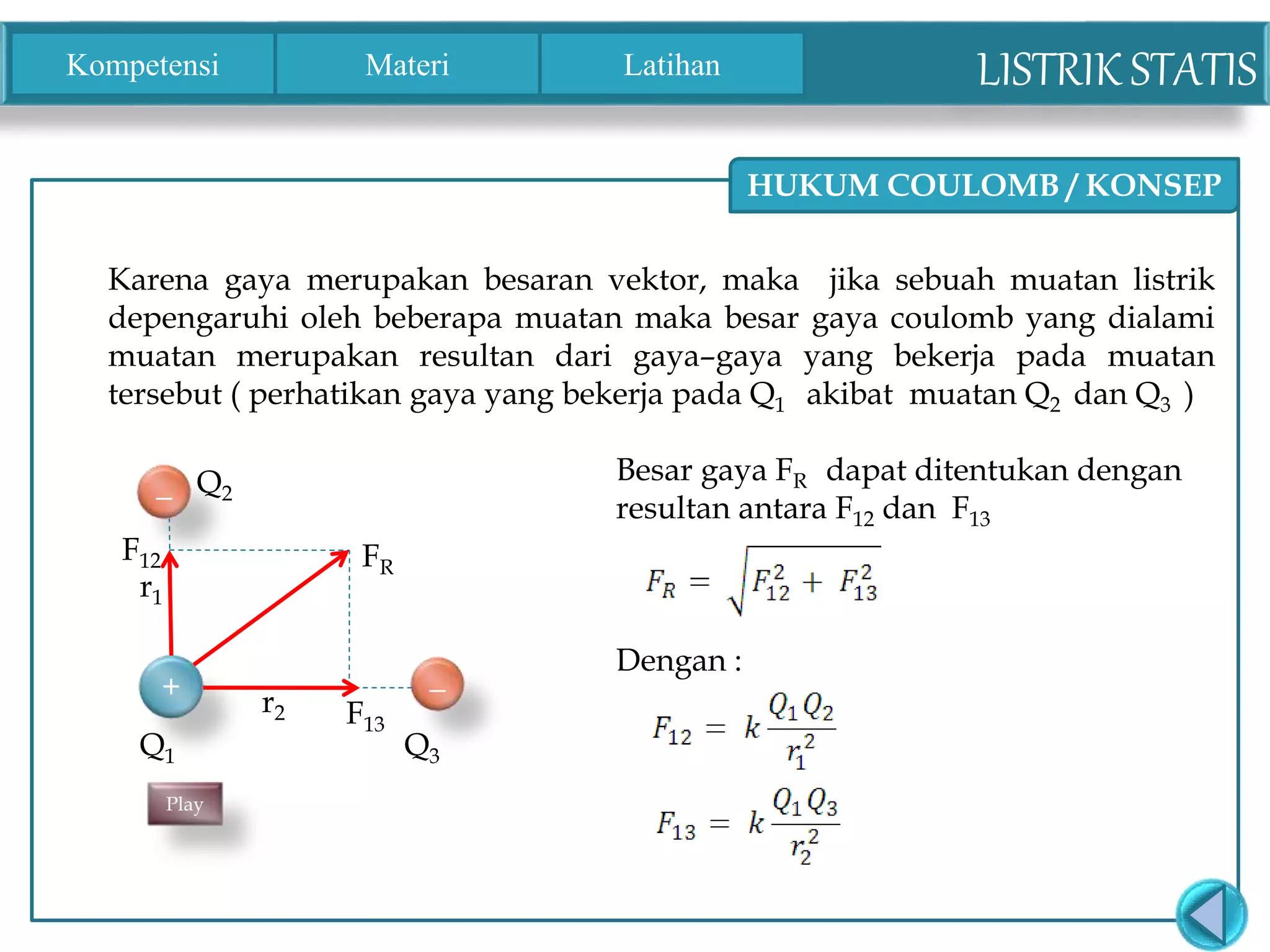 Bahan ajar fisika listrik statis | PPTX
