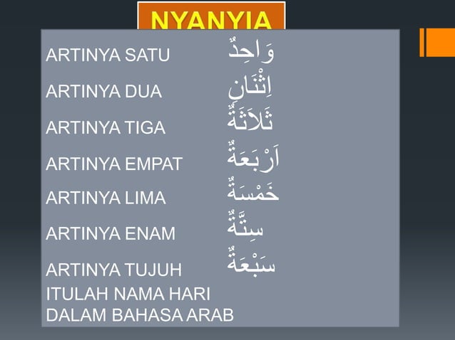 BAHAN AJAR BAHASA ARAB UNTUK PEMULA ANGKA | PPTX
