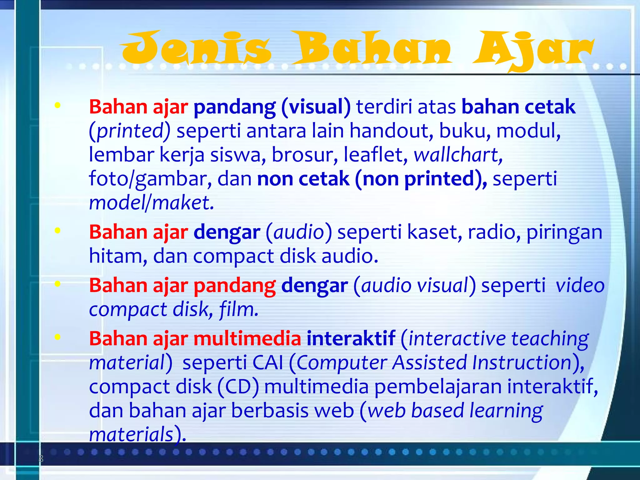 Bahan ajar interaktif | PPT