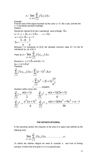 Bahan ajar kalkulus integral | DOCX