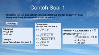 Bahan Ajar Bangun Ruang Kerucut kelas 7 SMP | PPTX