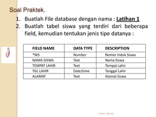 Bahan ajar kkpi software basis data | PPTX