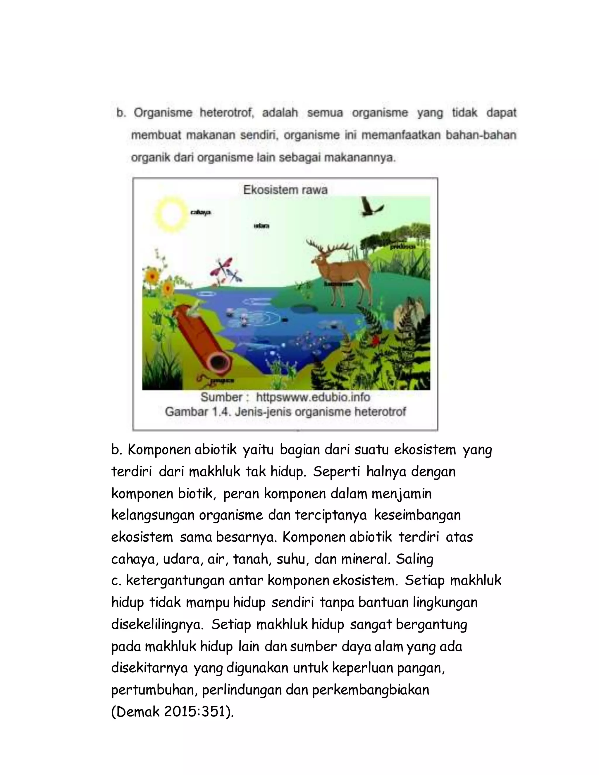 Bahan ajar komponen ekosistem